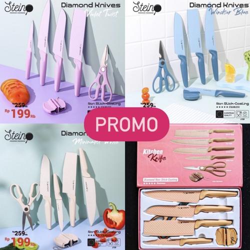 Jual Stein Steincookware Pisau Diamond Knives Set 6 in 1 Pisau Dapur ...