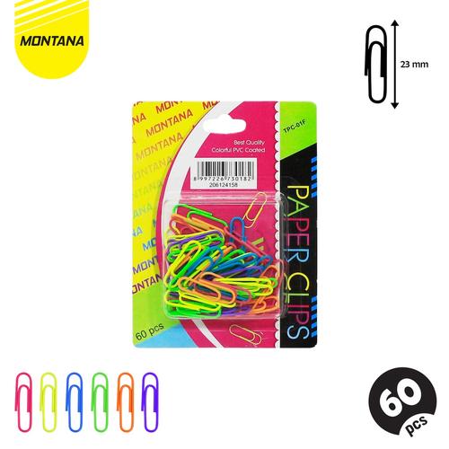 Jual Paper Clip Warna warni / Penjepit kertas klip Montana PVC ...