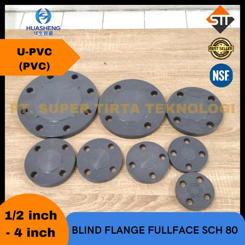 Jual Blind Flange Fullface PVC (U-PVC) Sch.80 ANSI 150 1/2 inch - 4 ...