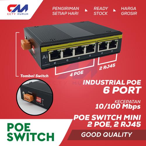 Jual Industrial Poe Switch Mini 6, 8 Port POE RJ45 10/100 - Jakarta ...