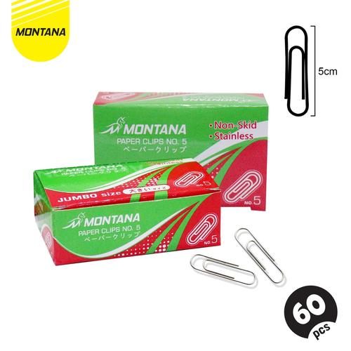 Jual Paper Clip No 5 besi / Penjepit kertas Jumbo klip Montana ...