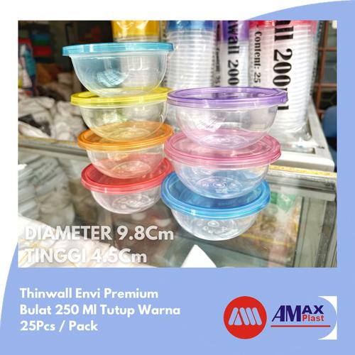 Jual Thinwall 200 ml Envi Tutup Warna Kotak Makan Nasi Buah Sayur isi 25 - Tosca - Kota Bandung ...