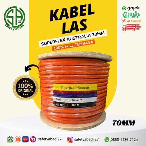 Jual Kabel Las/Welding Cable 70mm FULL TEMBAGA ORIGINAL SUPERFLEX ...