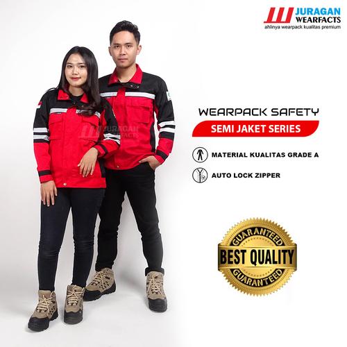 Jual Juragan Wearfacts - Wearpack Kerja Warna Merah Kombinasi Hitam - L ...