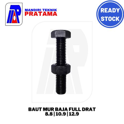 Jual Baut Mur Baja M16 X 55 Grade 8.8 FULL DRAT HIGH TENSILE BOLT ...