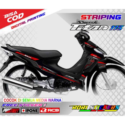 Jual STRIPING VARIASI SUZUKI SMASH TITAN 115 / STIKER LIST SMASH TITAN ...