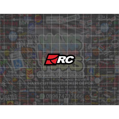 Jual Cutting Sticker Logo RC Ukuran 4 Cm - Putih Lis Hitam - Kota Depok ...