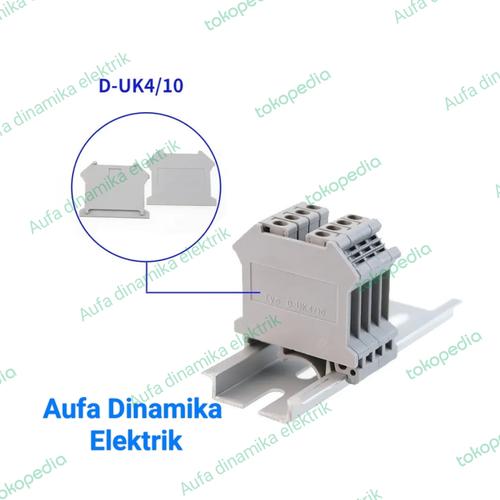Jual End Plate Terminal Block DIn Rail D-UK4/10 End Plate Terminal ...