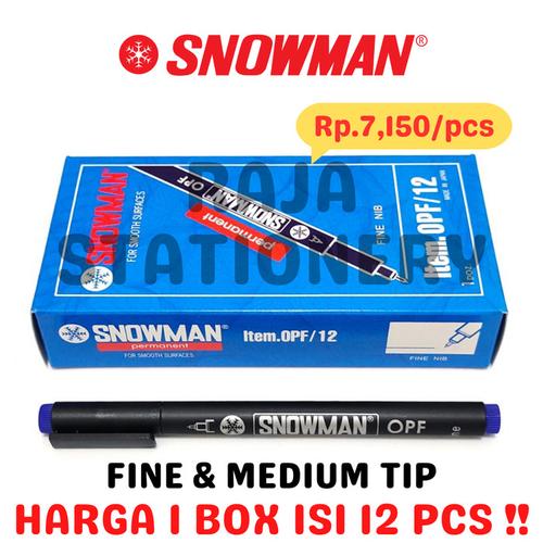 Promo SNOWMAN PERMANENT MARKER OPF OPM SPIDOL PERMANEN SNOWMAN OHP ...