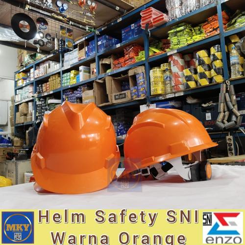 Jual Helm Proyek Enzo Putar/Safety Helmet/Helm Proyek SNI Warna Orange ...