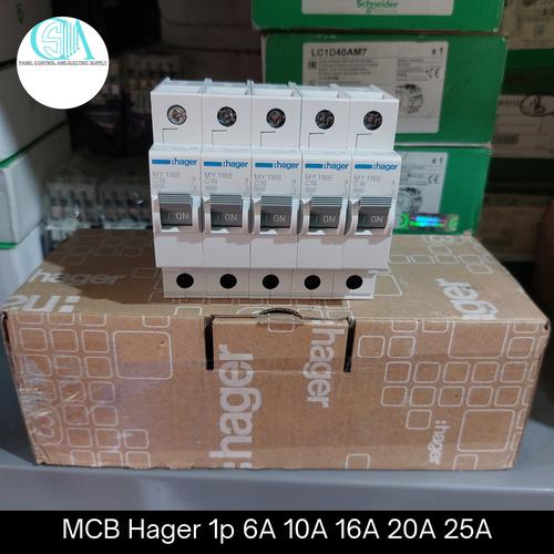 Jual HAGER MCB 1 Phase Pengaman Stop Kontak Listrik 6A 10A 16A 20A ...