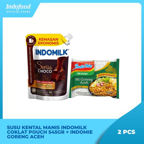 Jual Susu Kental Manis Indomilk Coklat Pouch 545gr + Indomie Goreng ...