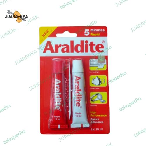 Jual Lem Araldite Merah Original Lem 5 menit 2 x 15ml Lem Epoxy Lem ...