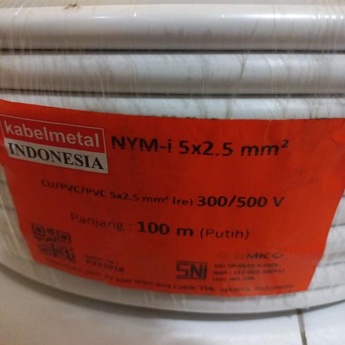 Jual Kabel Listrik NYM 5X2,5mm Kabel Metal rollan 100m nym 5x2.5mm ...