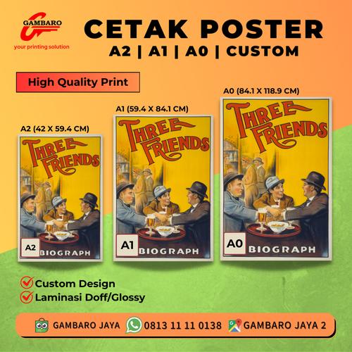 Jual Cetak Poster A2 A1 A0 Custom Gambar - Custom, Laminasi Doff - Kota ...