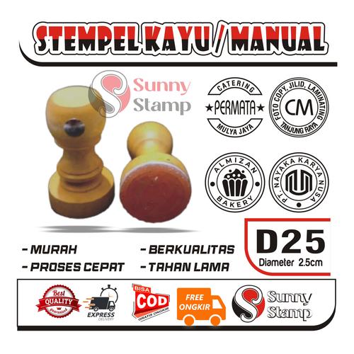 Jual Cetak Stempel Manual Runaflek Nylo Gagang Kayu - D25 - Kota Cimahi ...