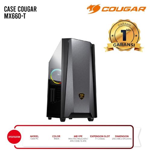 Jual Casing Cougar MX660-T ATX - 1FAN - Casing Gaming Cougar MX660 T - Kota Depok - Sonic ...