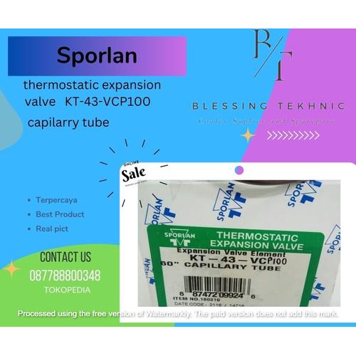 Jual Themostatic Expansion Valve Element Sporlan KT-43-VCP100 60" capiler - Jakarta Utara ...