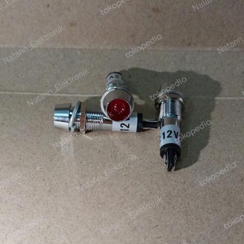 Jual 3705 pilot lamp lampu besi nickel 10mm 10 mm dc12v 12vdc 12volt ...
