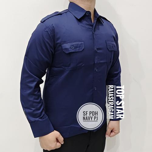 Jual SF Baju Kemeja PDH Navy Net TV PDL Dinas Panjang Pendek Kantor ...