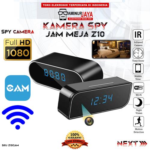 Jual Spy Cam IP Kamera Jam Meja Z10 Wifi Camera Full HD 1080P CCTV Mini ...