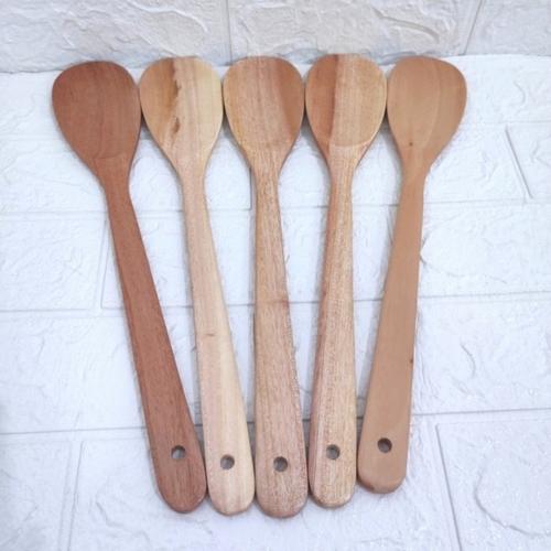 Jual spatula sodet sutil kayu panjang 34 cm bahan premium ujung bulat ...