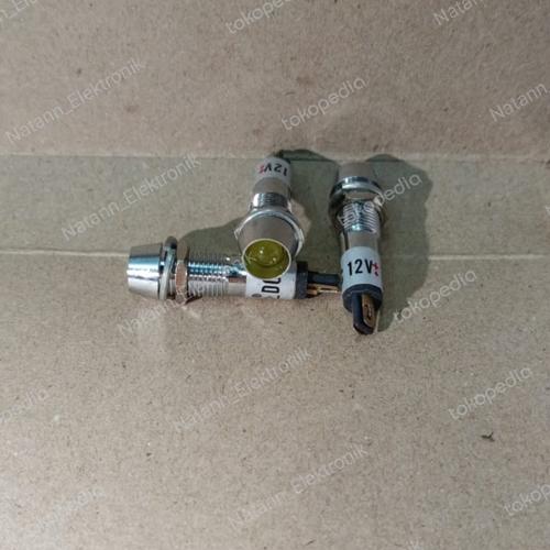 Jual 3704 pilot lamp lampu besi nickel 10mm 10 mm dc12v 12vdc 12volt ...