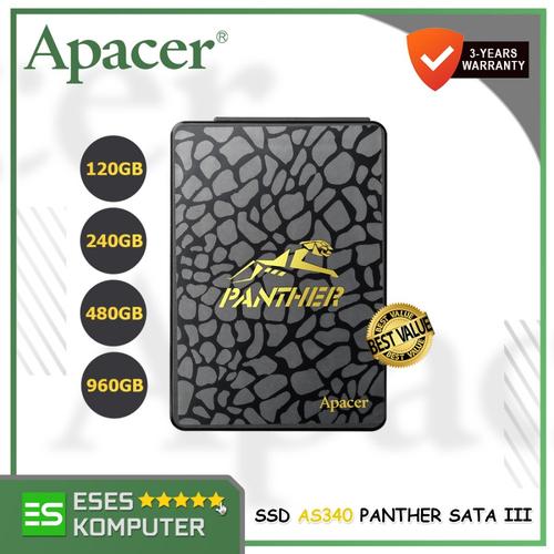 Jual SSD Apacer AS340 PANTHER 120GB 240GB 480GB 960GB 2.5" SATA III 6GB ...