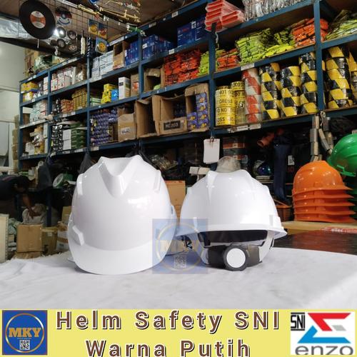 Jual Helm Safety Proyek Enzo SNI + Fastrack + Tali Dagu - Warna Putih ...