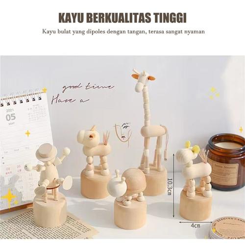 Jual Boneka Kayu Menari Hiasan Meja Dekorasi Kamar Ornamen Lucu Mainan ...