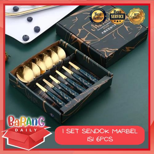 Jual 1 SET SENDOK MARBEL ISI 6PCS / SENDOK SET HAMPERS / BOX GIFT ...
