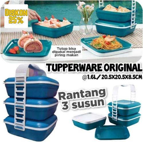 Jual Tupperware Promo Rantang Susun Piknik Picnic Wadah Makanan Piring ...