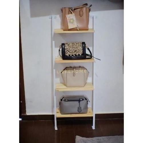 Jual ! Rak Tas Aesthetic Rak Sebaguna Kayu Jatibelanda Susun 4 Tinggi ...