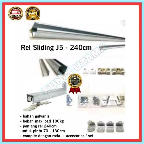 Jual Rel pintu sliding /rel pintu geser j3 180cm rel gantung 100kg ...