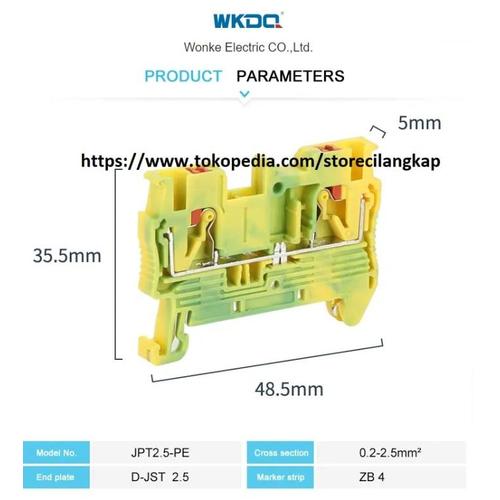 Jual J PT2.5-PE Push In Ground modular terminal block-PT2.5-PE 3209536 ...