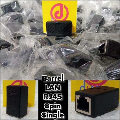 Jual Sambungan Barrel Barel RJ45 UTP LAN -Disass - Single Hitam - Kota ...