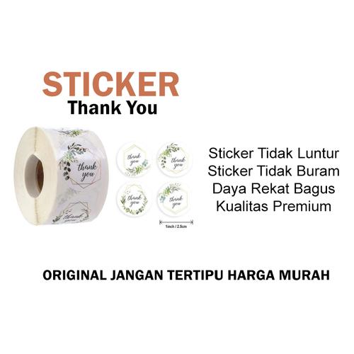 Jual TERMURAH - 1 Roll (500 PCS) Sticker Label Packing Tulisan Thank ...