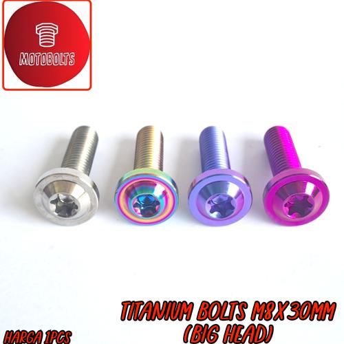 Jual Baut Titanium Original M8 x 30mm Drat 12 (Big Head) - Jakarta ...