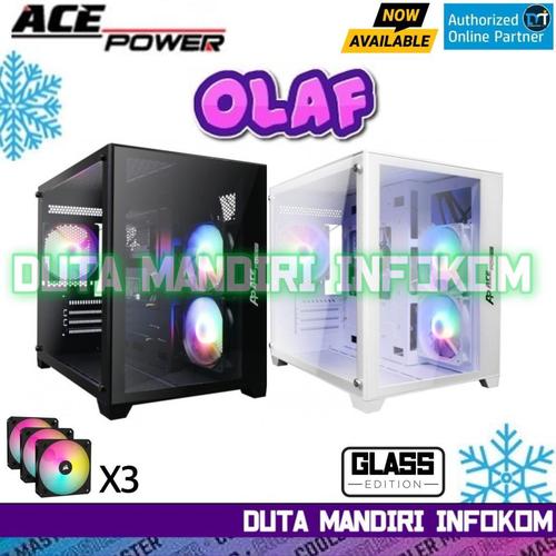Promo Ace Power OLAF - Tempered Glass Mid Tower m-ATX Gaming Case ...