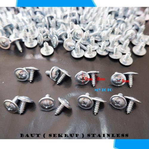 Jual Baut atau Sekrup Stainless Steel dengan panjang 12mm, diameter ...