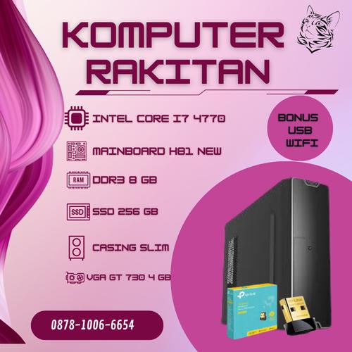 Jual PC Komputer Rakitan Core I7 4770 Ram 8GB SSD 256 VGA GT 730 4GB - Jakarta Pusat - BRAVE ...