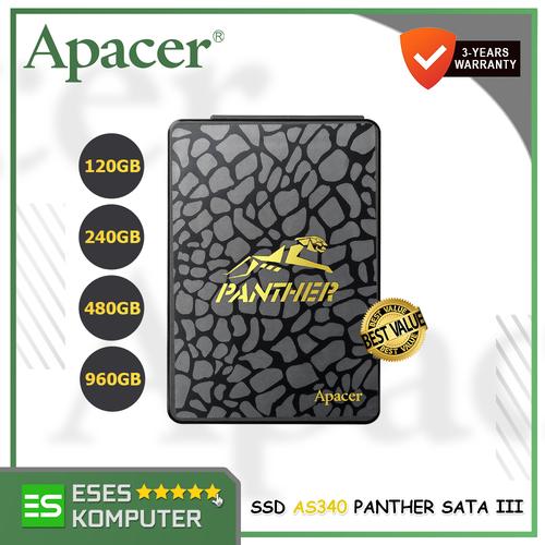 Jual SSD Apacer AS340 PANTHER 120GB 240GB 480GB 960GB 2.5" SATA III 6GB ...
