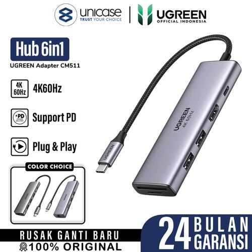 Promo Adapter Converter HUB 6 in 1 UGREEN USB Type C PD 4K Macbook ...
