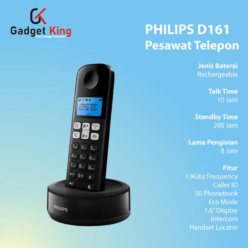 Jual Philips D161 Pesawat Telepon Wireless Cordless Rumah Kantor ...