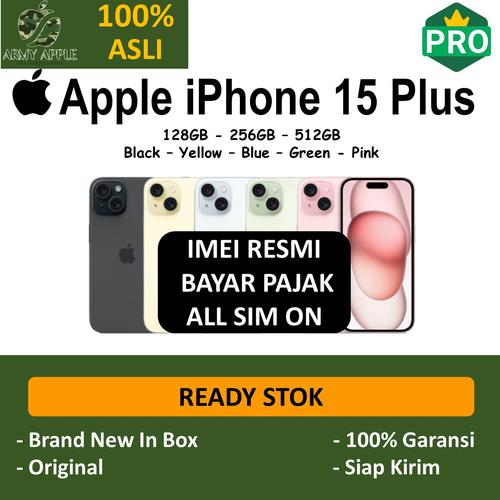 Jual Apple iPhone 15 Plus 512GB 256GB 128GB Black Pink Dual SIM IMEI ...