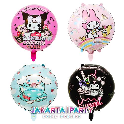 Jual Balon Bulat Sanrio Melody / Foil Kuromi Cinnamoroll Viral Lucu ...