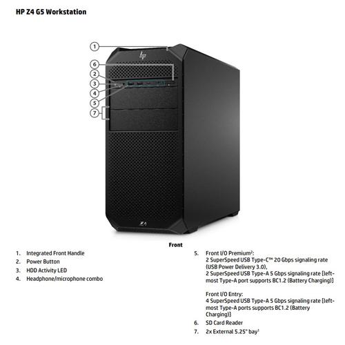 Jual PC WorkStation HP Z4 G5 Xeon W3 2423/16/Ssd512+Hdd1TB/Quadro T1000 ...