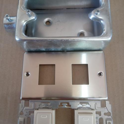 Jual Saklar wnj5001 2pc,rangka pengikat ,cover stainless 2lb ,box ...