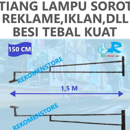 Jual Tiang Led Sorot 150 Cm Tiang Besi Reklame 1,5M Besi Hollow Tiang ...