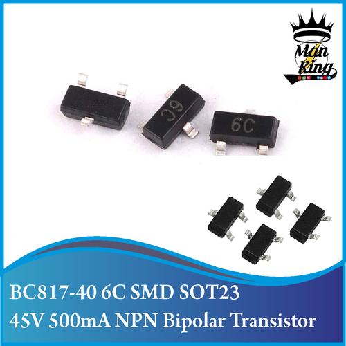 Jual BC817-40 6C 45V 500mA NPN Transistor bipolar SOT23 - Kota Surabaya ...